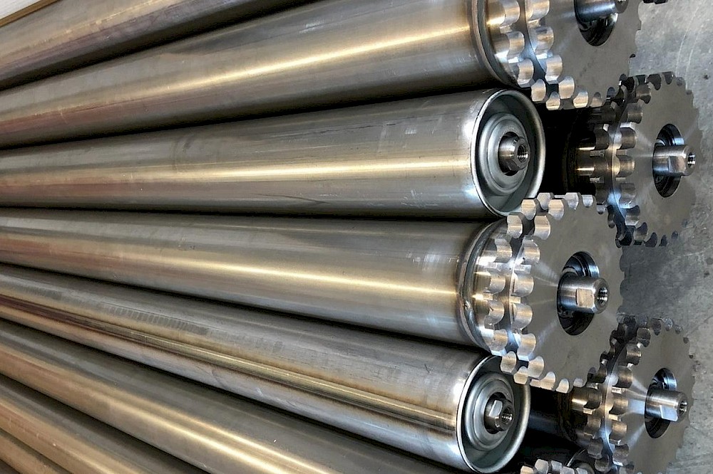 Fixed drive or friction rollers. Made of steel, stainless steel or ...